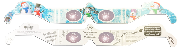 Snowman 3D Glasses - www.holidayspecs.com